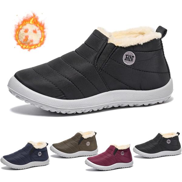 商品名Zlimpty Indicativey Waterproof Snow Boots, Women Premium Light weight &amp; Warm &amp; Comfy Snow Boots (Black,8.5)ブラ...