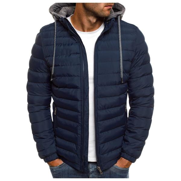 商品名:  AITEQY Hooded Quilted Puffer Jacket for Men Lightweight Insulated Down Jackets Full Zip Hoodie Padded Jackets Pack...