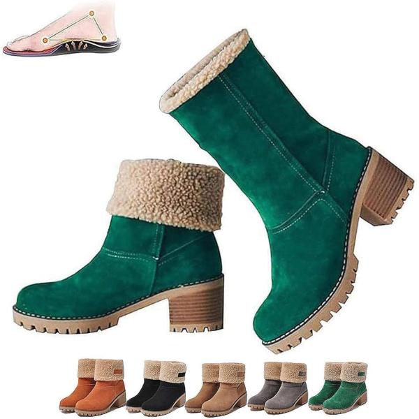 商品名JIATUHAN Libiyi Boots - Libiyi Seniors' Chunky Heel Winter Boots, Dotmalls Boots, Women'S Chunky Heel Round Toe Snow ...