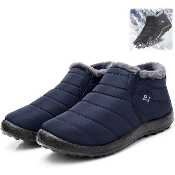 商品名bailconti Indicativey Snow Boots, Indicativey Boots, Womens Winter Snow Boots Fur Lined Warm Ankle Boots Slip on (Blu...