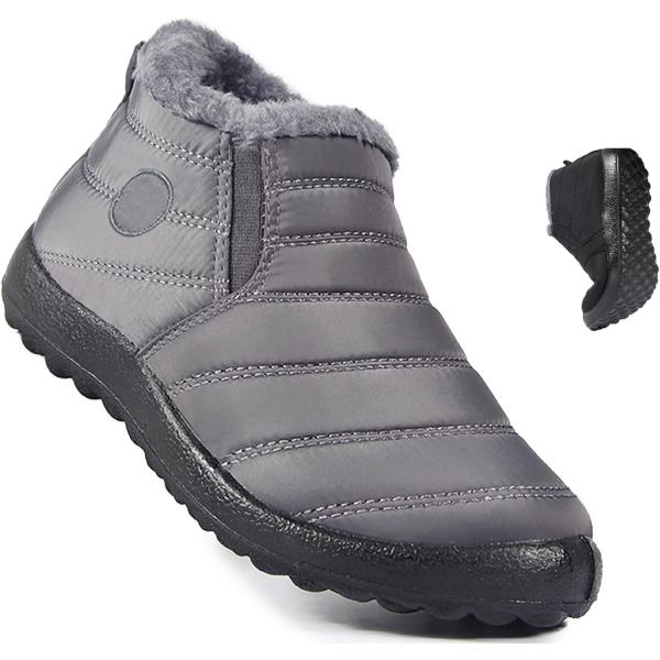 商品名LPSHGK Indicativey Snow Boot, Indicativey Waterproof Snow Boot, Gallen Winter Waterproof Boots for Women Men (Grey,6 ...