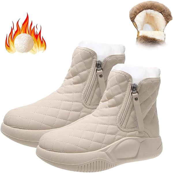 商品名ABELHA Women's Warm Thick Soled Snow Boots, Women's High Top Platform Snow Boots, Ankle Height Increase Zipper Boots ...