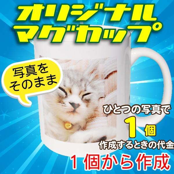 写真を送っていただき、そのままマグカップに焼き付けてお届けします。お客様は写真を1枚または2枚〈4.両面プリント(違う写真)の場合〉ご用意ください。※製作する個数で金額が違いますのでご注意ください※写真の修正や加工、合成は代金に含みません写...