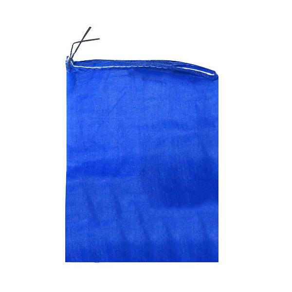 籾を消毒する際に使用するネットの袋です。【籾消毒袋 青 400×650mm ラベル付 20枚セット 種もみ ネット 色選択 農業 農作業】