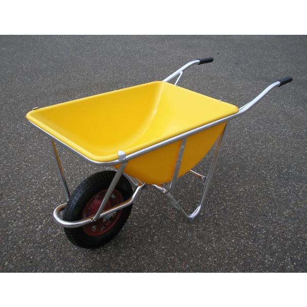 【商品名】 アルミ深型一輪車 バケットプラスチック【寸　法】 本体：約）幅505×奥1275×高さ540ｍｍ皿：約）幅505×奥775×深さ300ｍｍ【材　質】 本体：アルミ　バケット：プラスチック【タイヤ】 3.25/3.00-8（13×...