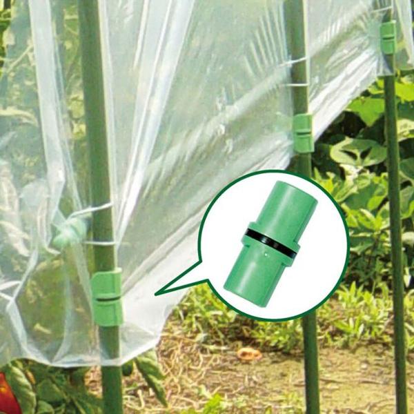 【品　名】菜園ショートパッカー２０mm【入り数】10【適合支柱サイズ】外径Φ20mm用【材　質】ポリエチレン【商品説明】●雨よけシートや園芸ネットの固定に。●ネットやシートを支柱にしっかりと固定します。●シートをキズつけずに簡単に固定。●イ...