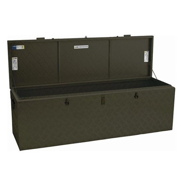 品番：BXA150GR製品寸法：W1500×D450×H470（突起部含まず）製品重量：約16.8kg最大使用容量：271L材質：アルミ合金本体カラー：OD(オリーブドラブ)グリーン☆ご注文前に必ずお読みください☆尚、製品の特性上 返品やキ...