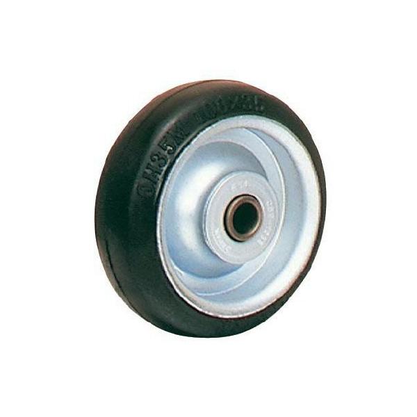 【商品概要】原産国:日本●ベアリング入のゴム車輪です。●許容荷重(kgf):330●車輪径D(mm):250●車輪幅(mm):50●ボス幅B(mm):64●穴径d(mm):25●許容荷重(N):3300●質量(kg):3.29●許容荷重(d...