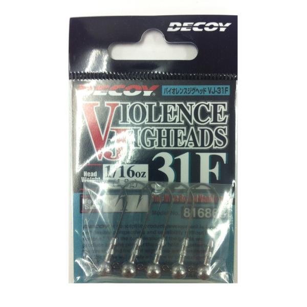 【商品概要】バイオレンスジグヘッド VJ-31F●スイミングワームや一点シェイクはもちろん、今やクレバーなバス達の攻略に欠かせないシェイクリトリーブでの中層攻略等、あらゆるフィネスジグヘッドメソッドをそつなくこなし、アングラーの意図通りにワ...
