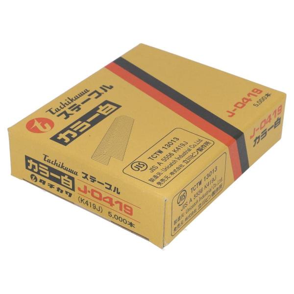 【商品概要】色:白肩幅(mm):4足長(mm):19【商品説明】《特長》<br>●用途：建築、木工【商品詳細】ブランド：立川ピン製作所商品種別：DIY・工具・ガーデン商品名：タチカワ ステ-プル白4mm巾 J0419W製造元：立...