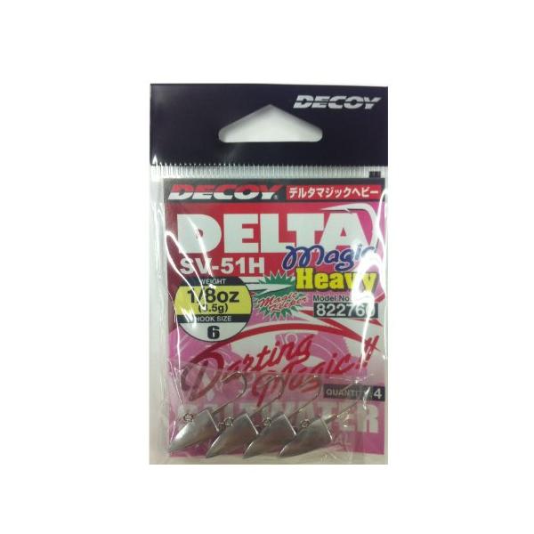 【商品概要】サイズ：1／8oz（3.5g）フック：＃6入数：4本【商品説明】【商品詳細】ブランド：カツイチ(KATSUICHI)商品種別：スポーツ＆アウトドア商品名：カツイチ(KATSUICHI)デコイ デルタマジックヘビー SV-51H ...