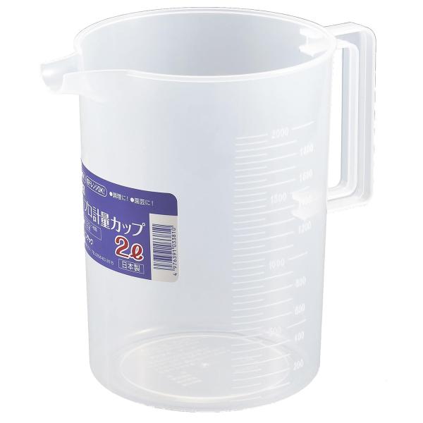 【商品概要】本体サイズ:214×143×H190mm本体:ポリプロピレン樹脂生産国:日本【商品説明】【商品詳細】ブランド：エンテック(Entec)商品種別：ホーム＆キッチン商品名：エンテック(Entec) ポリプロ計量カップ 2L ナチュラ...