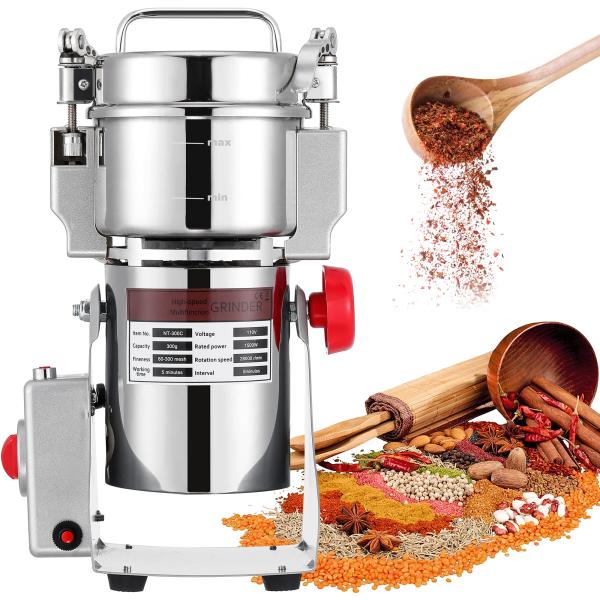 【商品概要】【粉砕能力】：300ｇ（米を参照として）、70-300目細さ、1?2分で粉砕完了です。三七のような硬質材料は、スライスする必要なく直接粉砕することができます。【適用】：ペッパー/ミル/ヤマイモ/八角/ローリエ/ちんぴ/穀類/三七...