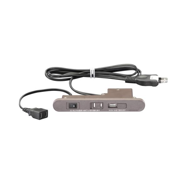 【商品概要】定格:プラグ/15A125V(1400W)、USBポート/DC5V2Aプラグ:2P(スイング式)スイッチ連動メスプラグ付サイズ:24×172×56.8mmコンセント:2P×1口【商品説明】【商品詳細】ブランド：エスコ(Esco)...