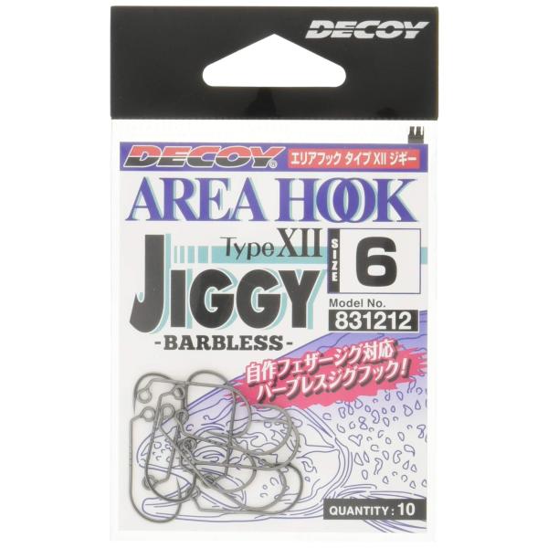 【商品概要】サイズ#: 6入数: 10本フックカラー: NSブラック自作ジグヘッド・フェザージグ対応フック。エリア用フェザージグ等の自作に最適な、縦アイ&amp;バーブレス ジグフック。【商品説明】【商品詳細】ブランド：カツイチ(KATSU...