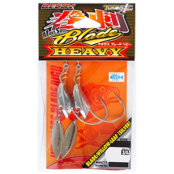 【商品概要】サイズ：＃3/0-18ｇ入数：2本フックカラー：W NICKELタイプ：Worm231S シルバーブレード：ウィローリーフ　シルバー「ワーム30」を太軸化＆カーブポイント化したオリジナルフックを採用。ロックフィッシュ等の大型魚に...