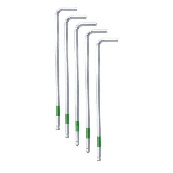 【商品概要】全長(mm):160セット内容:SBL-50(スーパーボールレンチ)×5本対辺寸法(mm):5.0カラー:緑材質:クロームバナジューム鋼【商品説明】【商品詳細】ブランド：フジ矢(Fujiya)商品種別：DIY・工具・ガーデン商品...