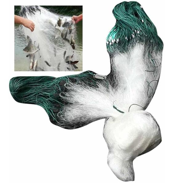 【商品概要】漁網の幅は0.8メートル、長さは25メートルです。フィッシュネットは小さなグリッドで構成されており、グリッドの対角線は3.5cmで、幅約3cmの魚を釣ることができます。漁網を使用するときは、漁網の線が非常に細いので注意が必要です...