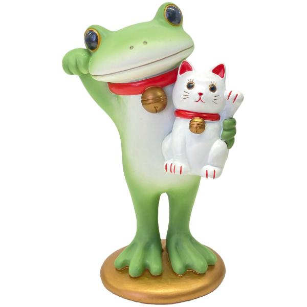 【商品概要】サイズ：W8 ×D6.3× H17cm素材：ポリレジン見た人を思わず笑顔にする＼コポー／のマスコットシリーズ小さな世界で繰り広げられるカエルたちの微笑ましい様子が公表で幅広い年齢層のファンがいます。玄関・リビング・トイレなど、ち...