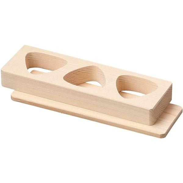 【商品概要】外寸257×85×30mm【商品説明】【商品詳細】ブランド：ヤマコー(Yamaco)商品種別：弁当デコレーション用品商品名：ヤマコー桧・おにぎり型(敷板付)3穴 06307製造元：ヤマコー(Yamaco)商品番号：058055商...