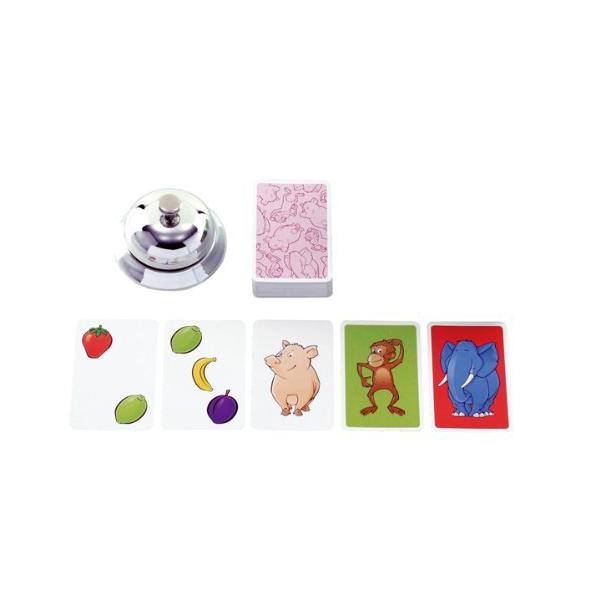 【商品概要】参加人数 ２〜６人紙製カード：72枚、ベルゲーム時間 20分程度対象年齢 6歳頃〜【商品説明】ルールはハリガリと基本的に同じです。 同じ組み合わせの果物カードが出たときに素早くベルを鳴らします。 ベルのチーンという音が楽しさを倍...