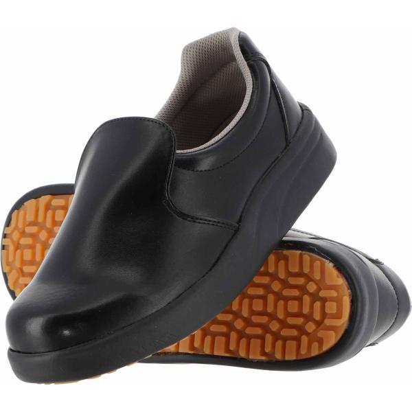 【商品概要】原産国:中国靴幅:3Eソールの厚さ:1.5cm【商品説明】【商品詳細】ブランド：弘進ゴム(コウシンゴム)商品種別：安全靴・作業靴商品名：[シェフメイト] CHEFMATE シェフメイトα-100 クロ(クロ/24.5)製造元：S...