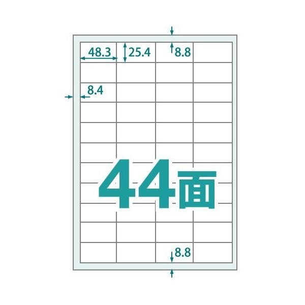 【商品概要】はがしやすく、楽に貼れる！宛名ラベルや各種表示ラベルの作成に便利！用紙サイズ：A4シート枚数：100枚/冊ラベルサイズ：48.3×25.4mmラベル枚数：4,400片【インボイス対応の領収書を発行可能です】【商品説明】商品名：楽...