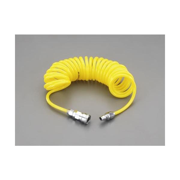 【商品概要】材質:ポリウレタン内径:5mm外径:8mmコイルホース巻外径:65mm使用範囲:2m常用圧力:0.69MPa使用温度範囲:0/60℃重量:276gカプラー仕様【商品説明】【商品詳細】ブランド：エスコ(Esco)商品種別：DIY・...