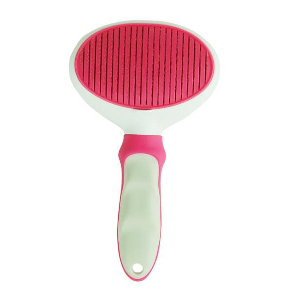 【商品概要】【素材】本体:ABS樹脂・TPEラバー、ブラシ部:ステンレス【商品説明】【商品詳細】ブランド：ファンタジーワールド商品種別：ペット用品商品名：ファンタジーワールド セルフクリーニング その他 ピンク 中・大型犬用 L サイズ製造...