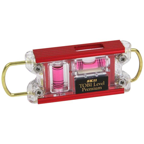 【商品概要】特徴:大型シャックル内蔵でスピーディーな脱着ができる小型レベルサイズ:約120mm、本体カラー:レッド気泡管:4本線アクリル気泡管(水平・垂直)感度:0.50mm/m=0.0286度、精度:±1.00mm/m=±0.0573度以...