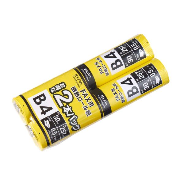 【商品概要】■B4 ■長さ30m×257mm ■芯内径：0.5インチ（12.7mm） ■2本パック【商品説明】【商品詳細】ブランド：エルパ(ELPA)商品種別：文房具・オフィス用品商品名：朝日電器 ELPA エルパ FAXロール紙 FXR0...