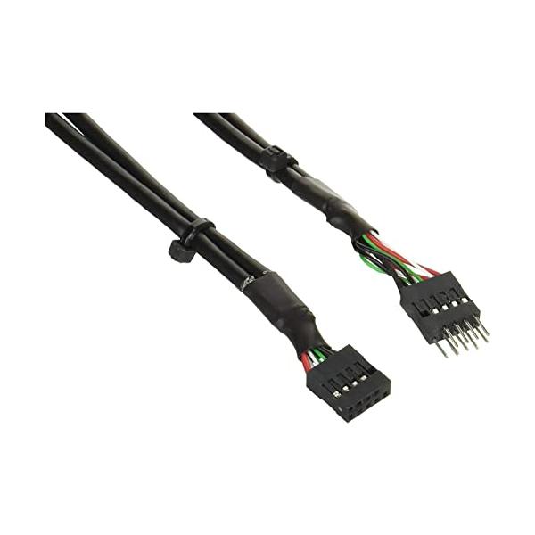 【商品概要】対応規格: USB 2.0／1.1ケーブル側: 2x5ピン オスマザーボード側: 2x5ピン メスUSB信号詳細: ■赤: 電源 ■白: D- ■緑: D+ ■黒: GNDカラー: ブラック、ケーブル長: 50cm、RoHS指令...