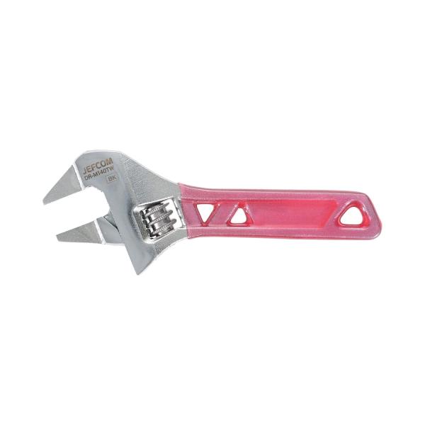 【商品概要】特徴1:先端が薄いため狭い場所のボルトやナットもしっかりくわえる特徴2:ボルト・ナットサイズM18まで対応本体サイズ・質量:57mm×13mm×142mm・150g先端厚さ:2.8mm最大開き幅:30mm【商品説明】【商品詳細】...