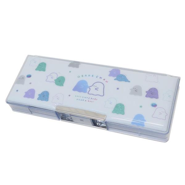 【商品概要】サイズ：約225×85×31mm両面開きソフトペンケース B 透けるおばけちゃん新学期にぴったりなステーショナリー こちらは定番アイテム【両面開きソフトペンケース】 開閉がスムーズなワイドマグネット付き。 取り外し可能の鉛筆削り...
