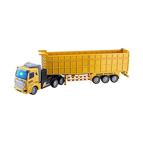 【商品概要】RCに1/48スケール大型トレーラーシリーズが仲間入り。操作は簡単、前進後退、右左折で小さいお子様でも楽しむことが可能です。走行中は運転席のLEDライトが点灯します。リアルに再現された大型トレーラーの走行をお楽しみください。充電...