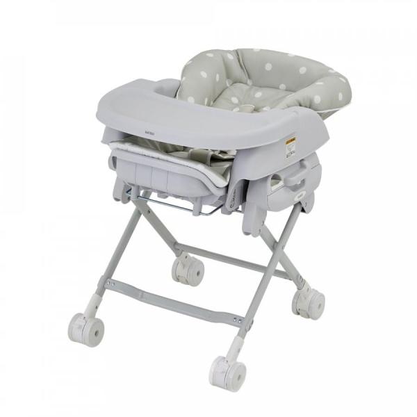 【商品概要】コンパクトなハイローラックラック時：新生児〜お座りができるようになる生後7ヵ月頃、体重9kg。 チェア時：お座りができるようになって（生後7ヵ月頃）〜体重18kg（生後48ヵ月頃）。【商品説明】【商品詳細】ブランド：カトージ商品...