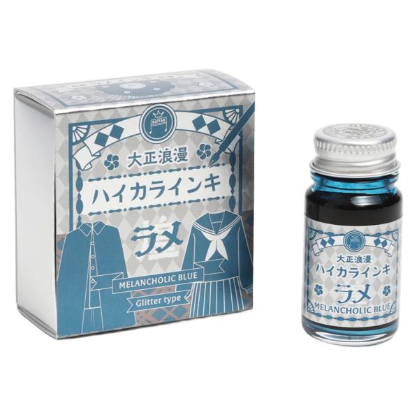【商品概要】サイズ/重量:26x56x26mm/38g容量:12ml【商品説明】【商品詳細】ブランド：寺西化学商品種別：文房具・オフィス用品商品名：寺西化学工業 ギター 大正浪漫 ハイカラインキ ラメ メランコリックブルー TRHGL-12...