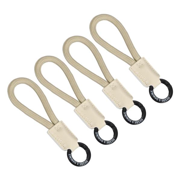 【商品概要】仕様: 素材: 金属、ナイロン、レザー; カラー: グレー; ロープの厚さ: 8mm/0.31インチ; ロープサイズ: 150mm/5.9インチ; リングの厚さ: 5mm/0.19インチ; 梱包リスト: 2個x牛革キーチェーン利...