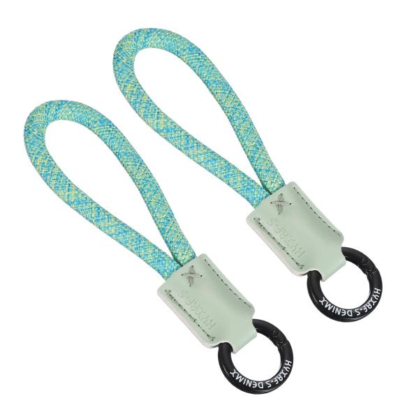 【商品概要】仕様: 素材: 金属、ナイロン、レザー; カラー: グレー; ロープの厚さ: 8mm/0.31インチ; ロープサイズ: 150mm/5.9インチ; リングの厚さ: 5mm/0.19インチ; 梱包リスト: 牛革キーチェーン2個利点...