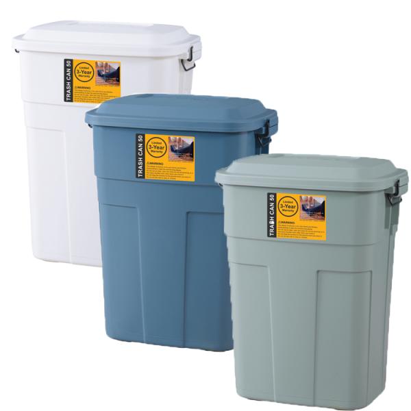 ご家庭のガレージやエクステリアに馴染みやすいカラーのスクエア型ゴミ箱です。大容量の50Lなので、ペットボトルや不燃ごみなどの場所をとるゴミのストックにも。ポリエチレン製のため衝撃に強く、へこんでも元に戻るほどの復元力。耐候性もあるため、極寒...