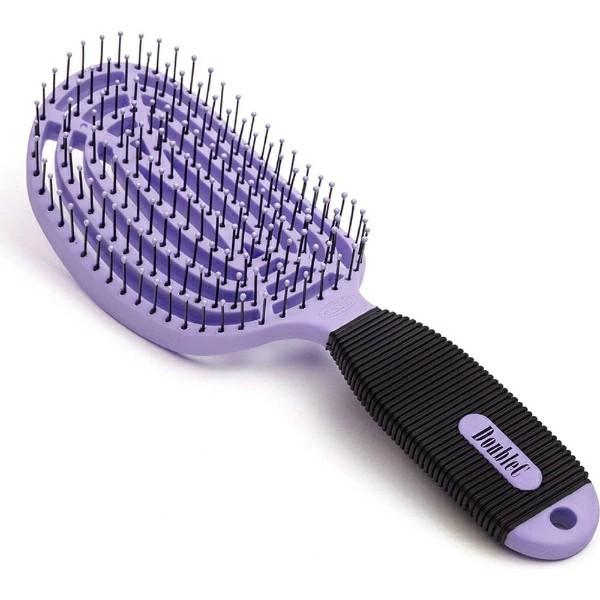 JUSTY｜ジャスティ NuWay4Hair ニューウェイフォーヘア DoubleC パープル DC-PEデタングリング、ブロードライ、スタイリング、スカルプケアまで1本で4役行える独自技術に、2つCカーブを加えたプロ仕様のヘアブラシ2つの...