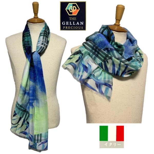 品名THE GELLAN PRECIOUS ゲラン プレシャス　イタリア製ストール　幅　約67cm　 長さ　約178cm商品説明厳選された上質な素材を使い、大人のベーシックスタイルを程よく取り入れたスタイリングを提案するブランドTHE GE...