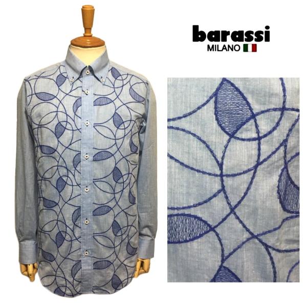 品名 barassi バラシ　清涼綿麻　身頃刺しゅう　ボタンダウンシャツ 商品説明 程良いトレンド感に大人の余裕をミックスし、さりげなく凝ったディティールや高い縫製技術がステイタスで、ヨーロッパ製の生地を多数使用しています。「他人とは違うお...