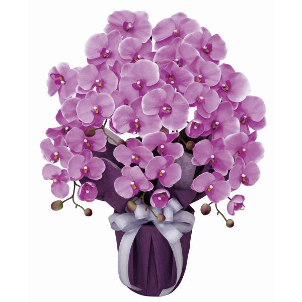 【SIZE】幅50×奥行き35×高さ64cm　鉢：リボンラッピング/プラスチックポット■ギフト対応：お祝い/贈り物に　　(メッセージカード/ビジネス向け立札)Green-Artの光触媒「フラワー＆グリーン」インテリア植物に消臭＆抗菌のクリー...