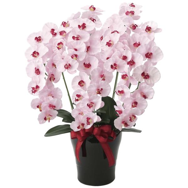 【SIZE】幅50×奥行き45×高さ75cm　鉢：陶器　　　　花：径11cm(最大)×60輪■ギフト対応 (メッセージ・立札)　陶器鉢のためラッピングはリボンのみになります。Green-Artの光触媒「フラワー＆グリーン」インテリア植物に消...