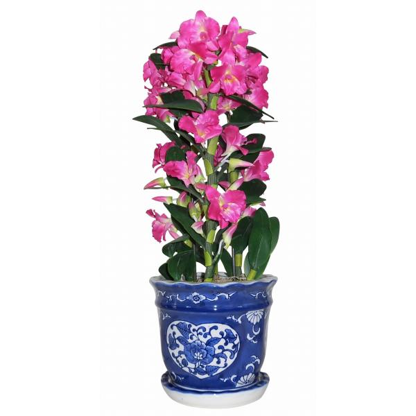 【SIZE 約】幅20×高さ50cm　/花径：約6cm　×33輪(プラス蕾40輪)■鉢：陶器　/形状や模様が少し変わることがあります。■ギフト対応：お祝い/贈り物　　(リボンラッピング・メッセージカード/ビジネス向け立札)Green-Art...