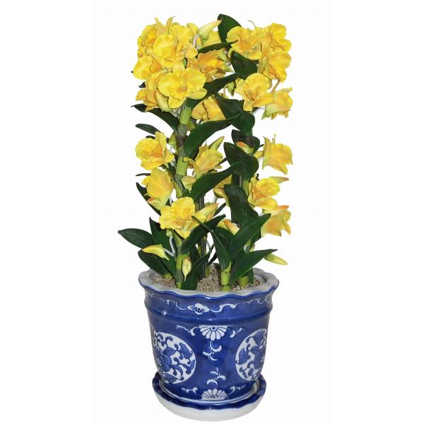 【SIZE 約】幅20×高さ50cm　/花径：約6cm　×33輪(プラス蕾40輪)■鉢：陶器　/形状や模様が少し変わることがあります。■ギフト対応：お祝い/贈り物　　(リボンラッピング・メッセージカード/ビジネス向け立札)Green-Art...