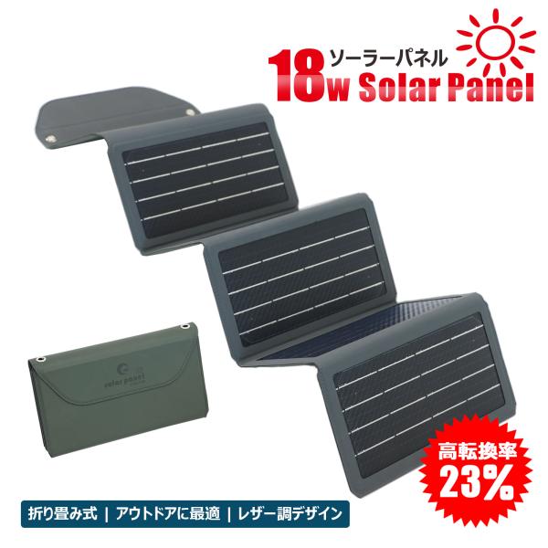 【発売日：2025年09月26日】【商 品 名】レザー調デザイン折畳式ソーラーパネル【品番】TYH-L18M（グッドグッズ）【JANコード】4571461864198【出力（USB）】18W（最大値）【発電効率】約23％【重さ】約0.6kg...