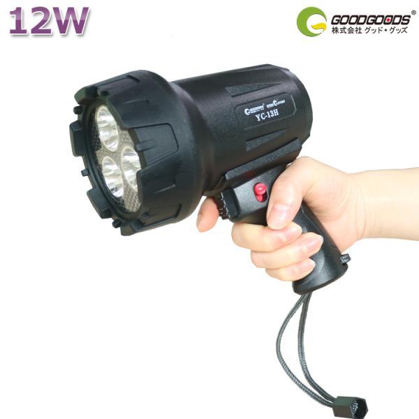 品番:YC-13HJAN（GS1）コード:4571461862057LEDパワー:12W全光束:1000lm発光色:昼光色（6000K）光源数:LEDチップ×3点灯モード:Hi--Lo-SOS（3モード）照射角度:15°（狭角）点灯時間:H...