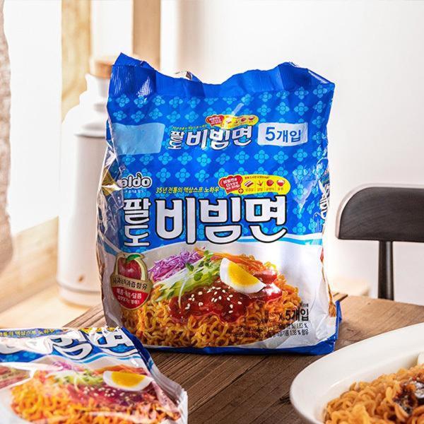 名称 パルド ビビン麺内容量 1130g×5個入りパック賞味期限 別途表記保存方法 直射日光や高温多湿を避けて常温で保存してください。主原料 油揚げ麺(小麦粉、パーム油、澱粉、食塩、乳化剤）、砂糖、唐辛子粉、食塩、リンゴ果汁、にんにく、大豆...